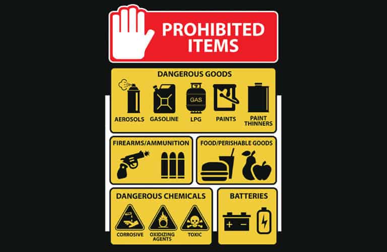 Prohibited List: what NOT to store | Self Storage Sydney