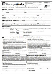 Download Forms | Self Storage Sydney